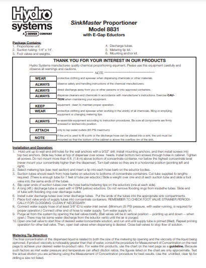 SinkMaster Accurately fills large sinks| Hydro Systems